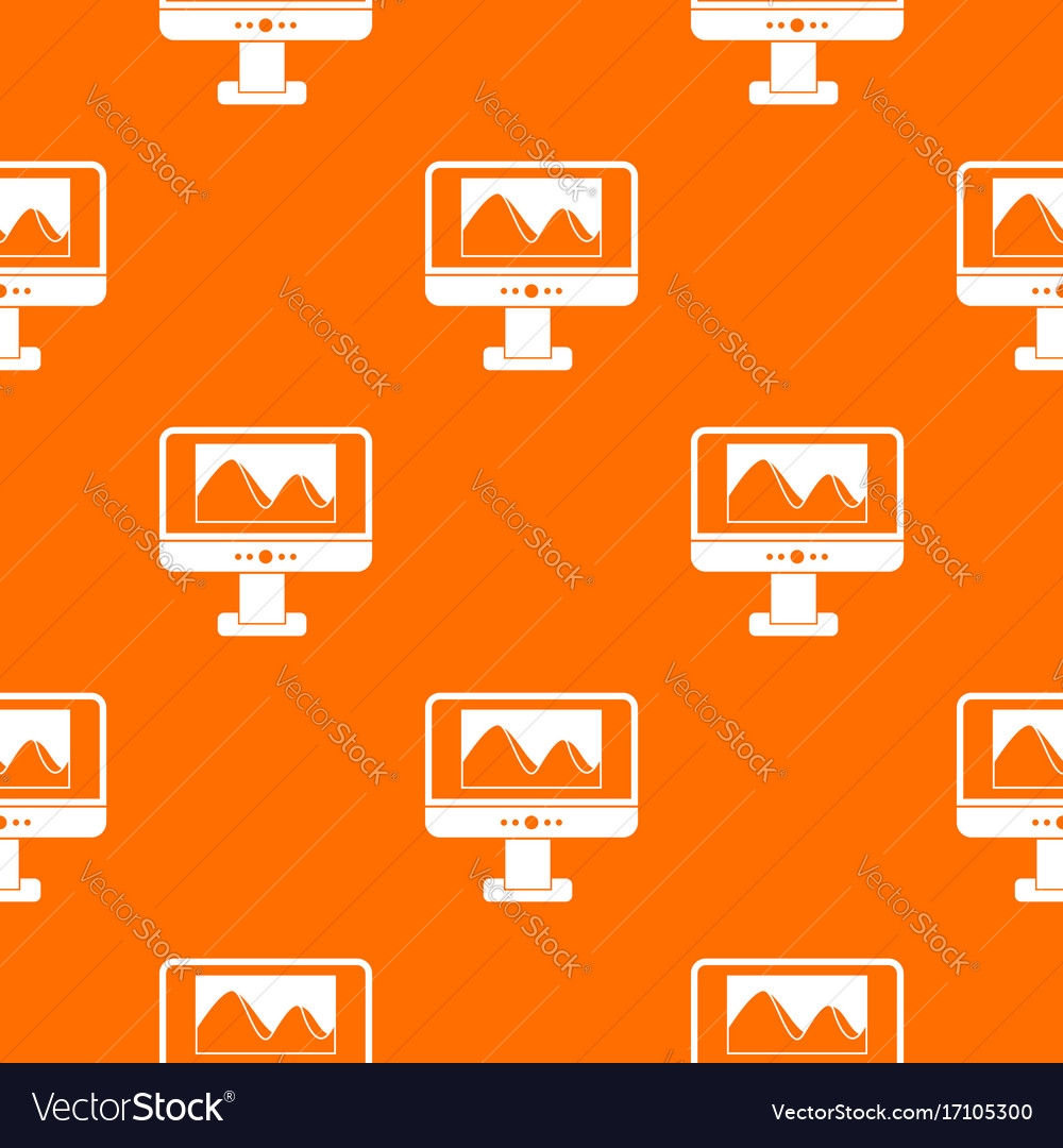 Computer monitor with photo on screen pattern Vector Image