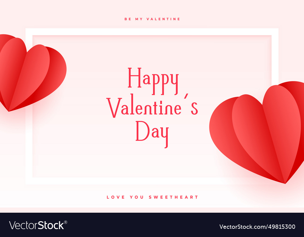 Creative Happy Valentine Day Wishes Card With Vector Image