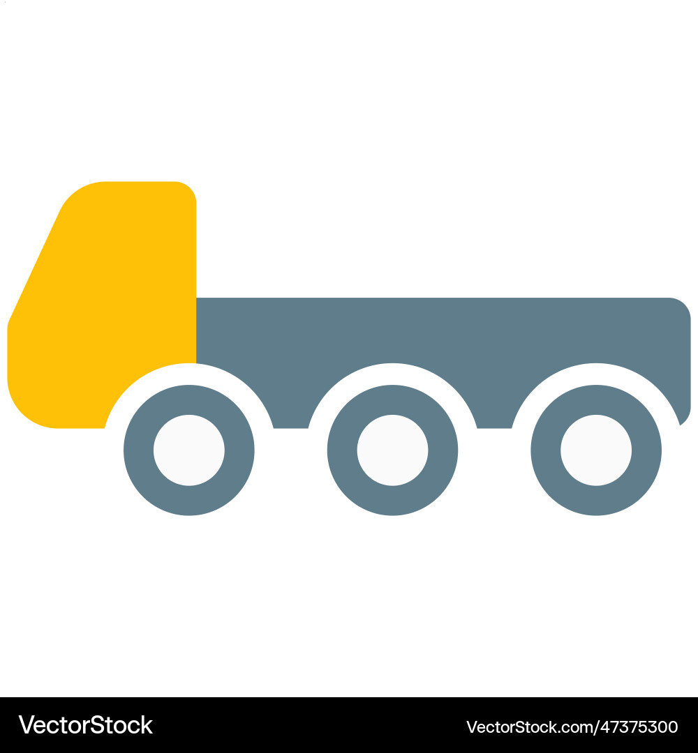 Empty trailer truck ready to take shipments Vector Image