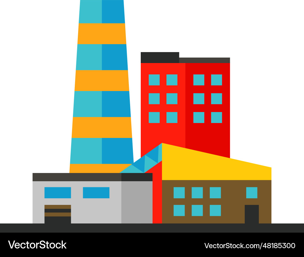 Industrial manufactory icon Royalty Free Vector Image