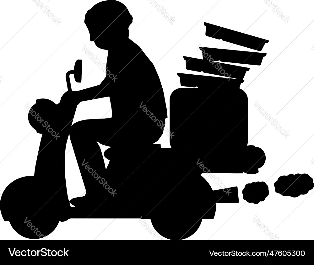 Motor food delivery Royalty Free Vector Image - VectorStock