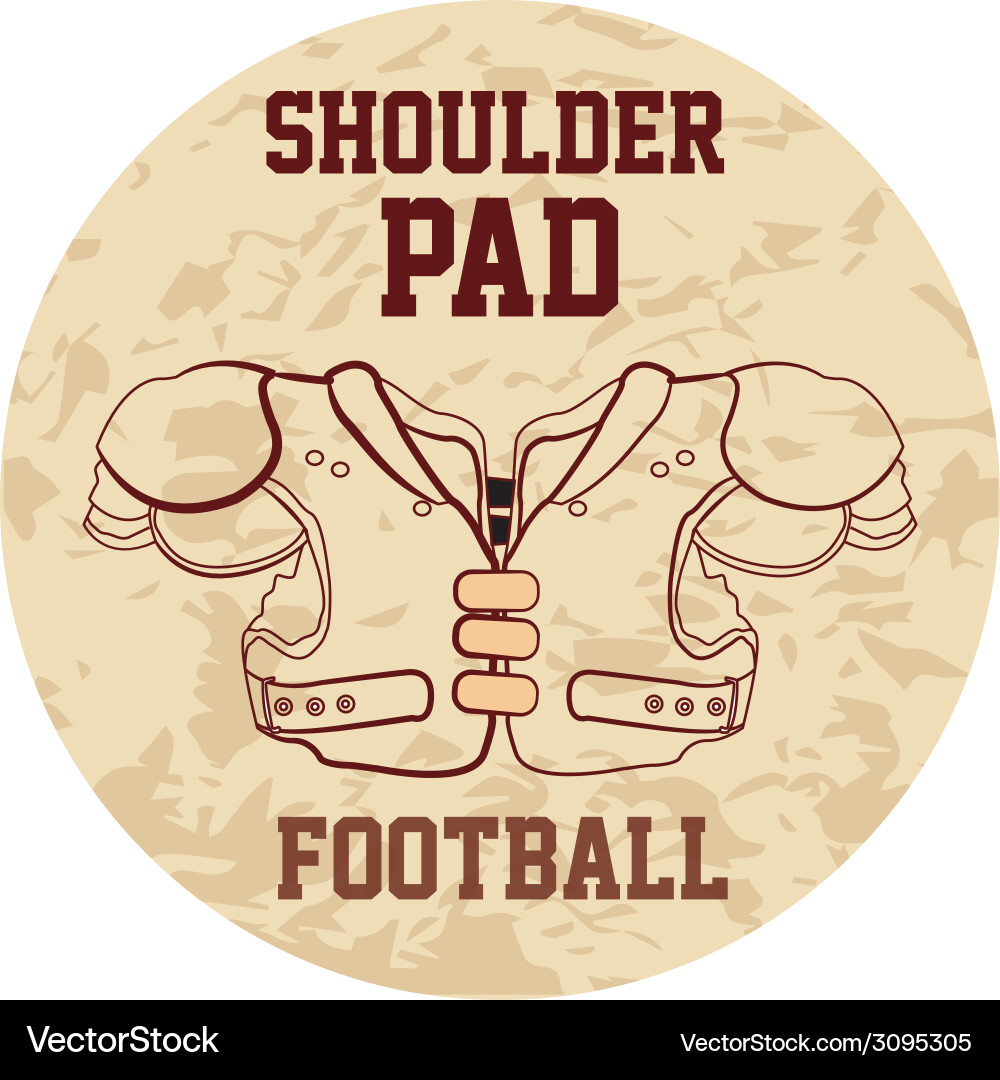 An isolated football label with text Royalty Free Vector