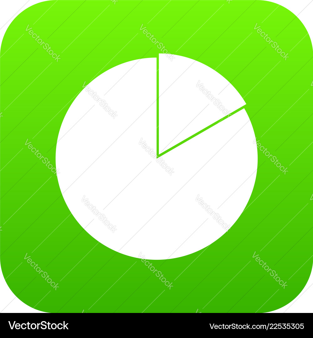 Business pie chart icon digital green Royalty Free Vector
