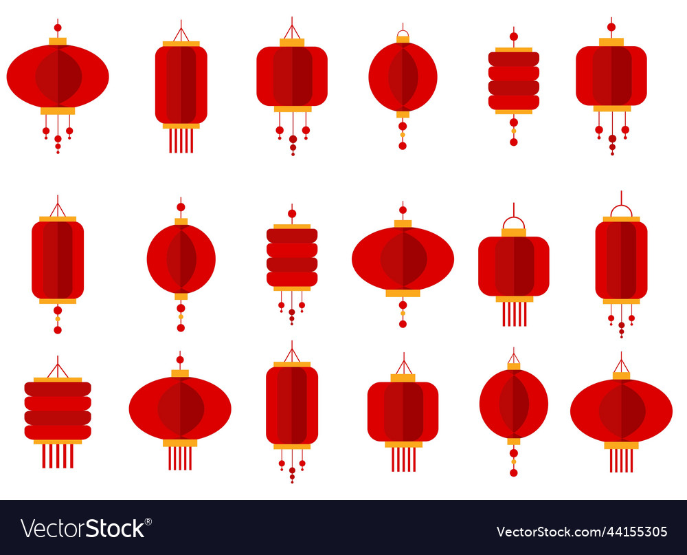 Chinese new years lamp lantern Royalty Free Vector Image