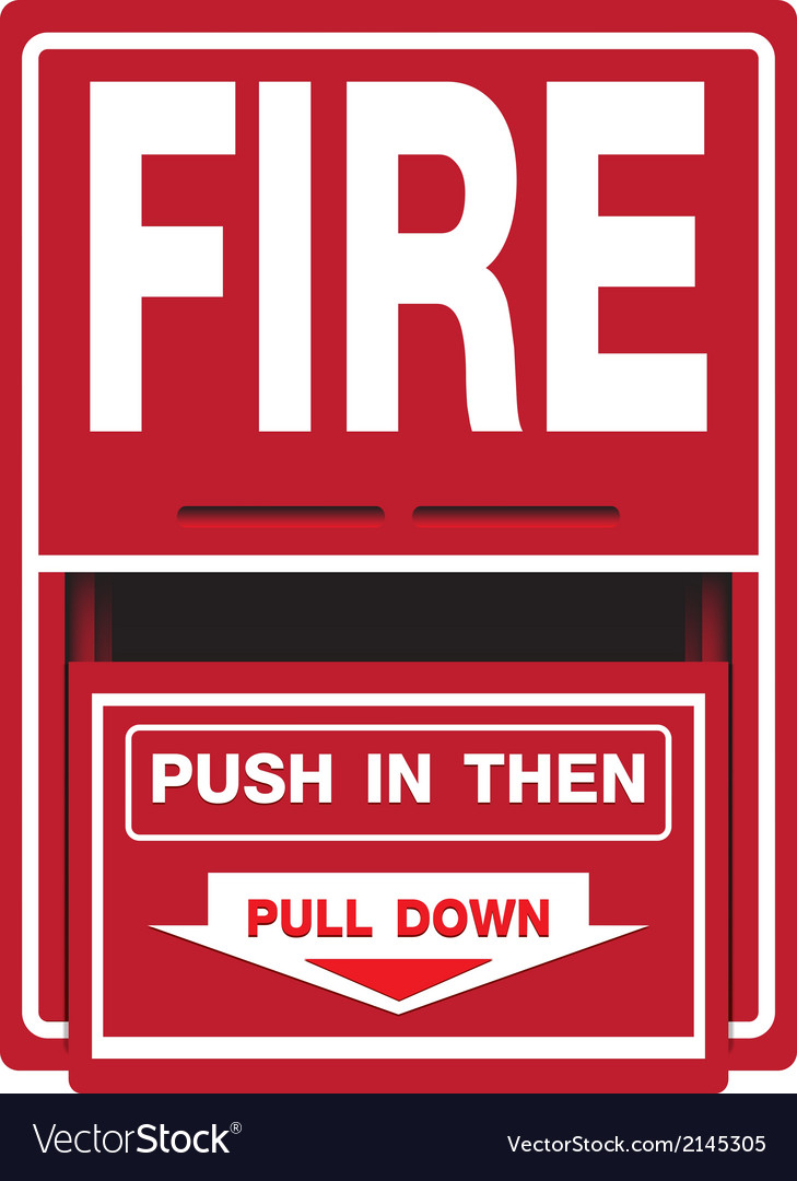 Fire alarm safety Royalty Free Vector Image - VectorStock
