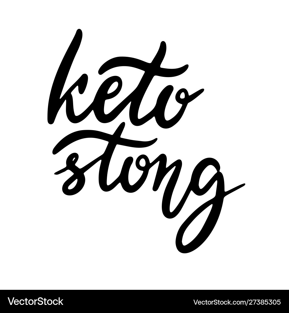 Keto lettering inscription phrase Royalty Free Vector Image