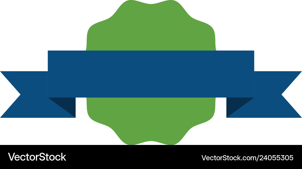 Ribbon badge icon design template Royalty Free Vector Image