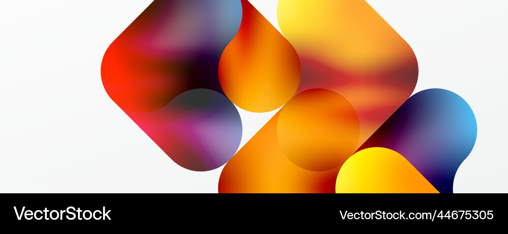 Round shapes and circle geometric abstract Vector Image