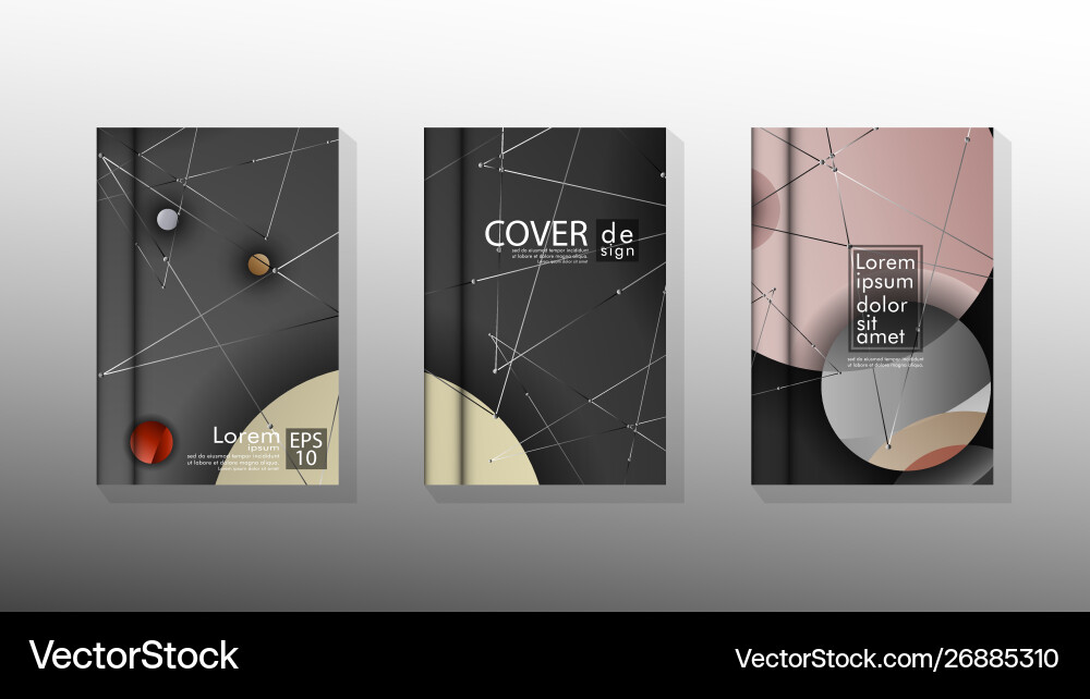 Abstract book cover design with a galaxy Vector Image