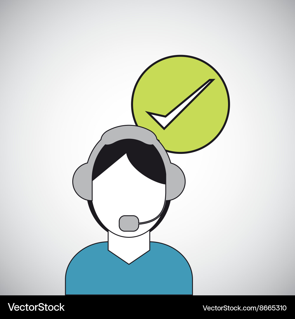 Call center design telemarketing icon support Vector Image
