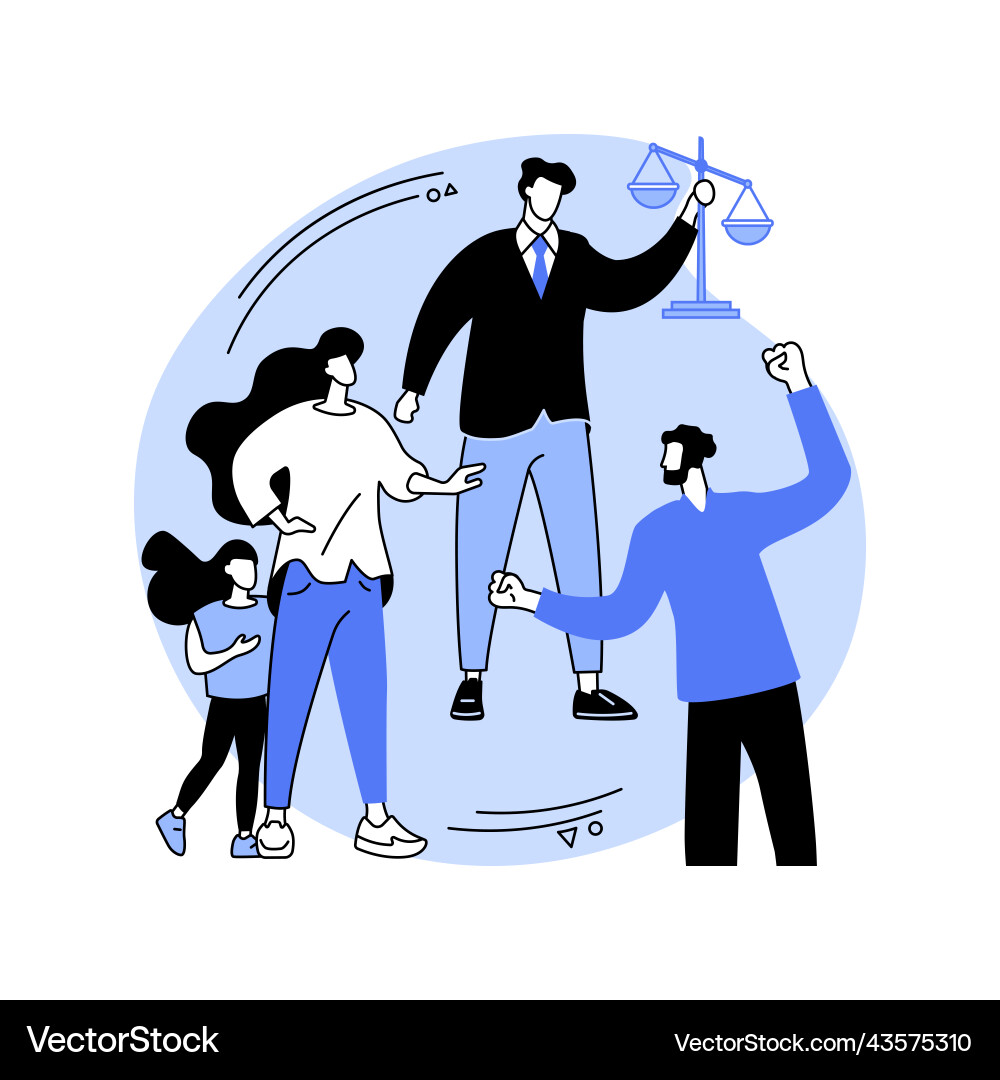 Child custody isolated cartoon Royalty Free Vector Image