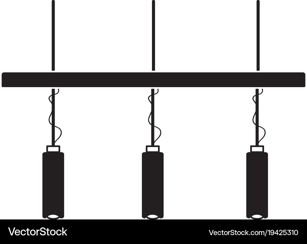 Contour light bulb lamp hanging decoration Vector Image