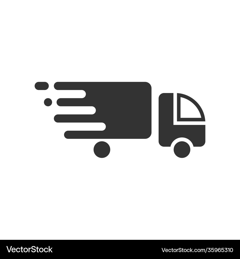 Icon a truck fast delivery parcels Royalty Free Vector Image