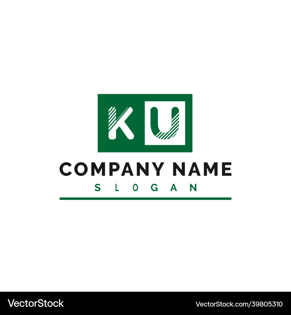Ku letter logo design letter logo Royalty Free Vector Image