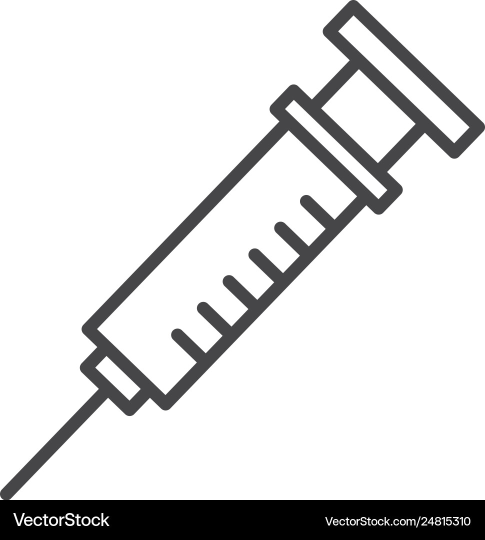 Medical syringe symbol Royalty Free Vector Image