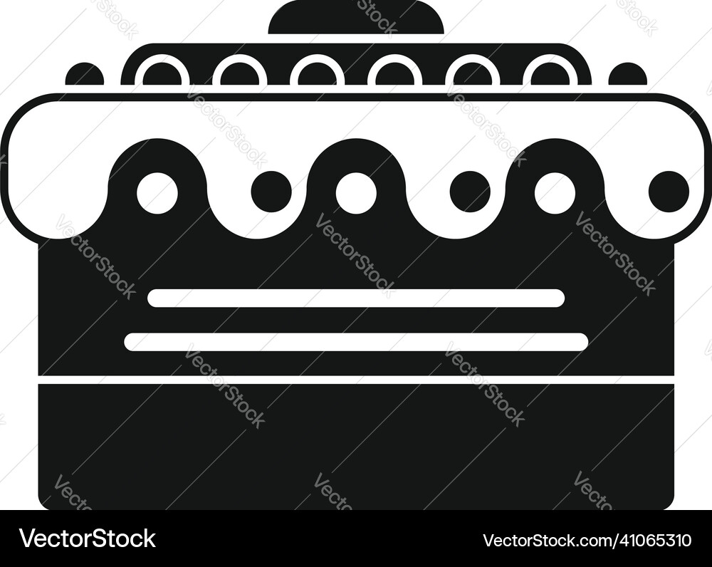 Party cake icon simple birthday Royalty Free Vector Image