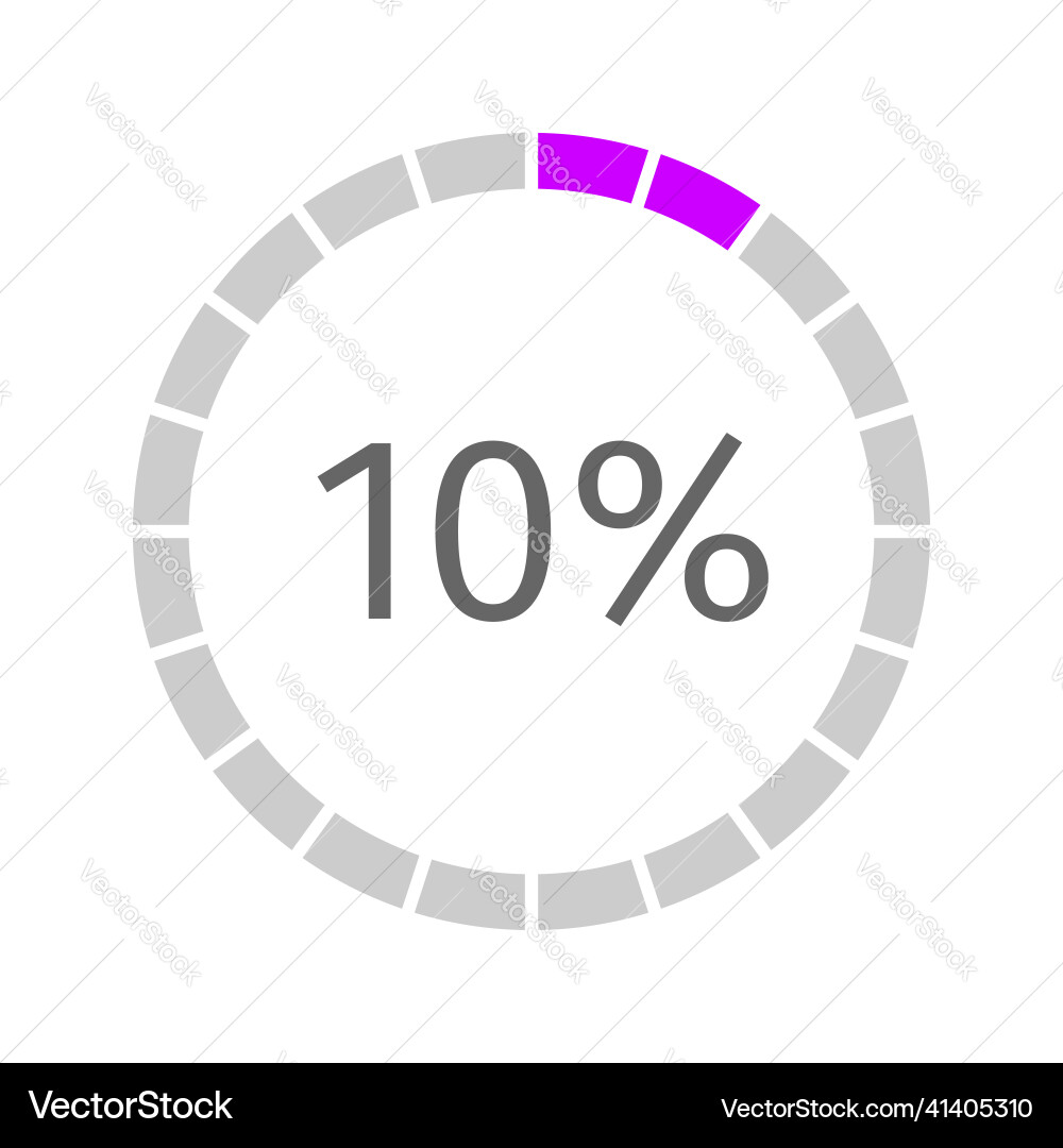 Progress waiting or downloading round symbol Vector Image