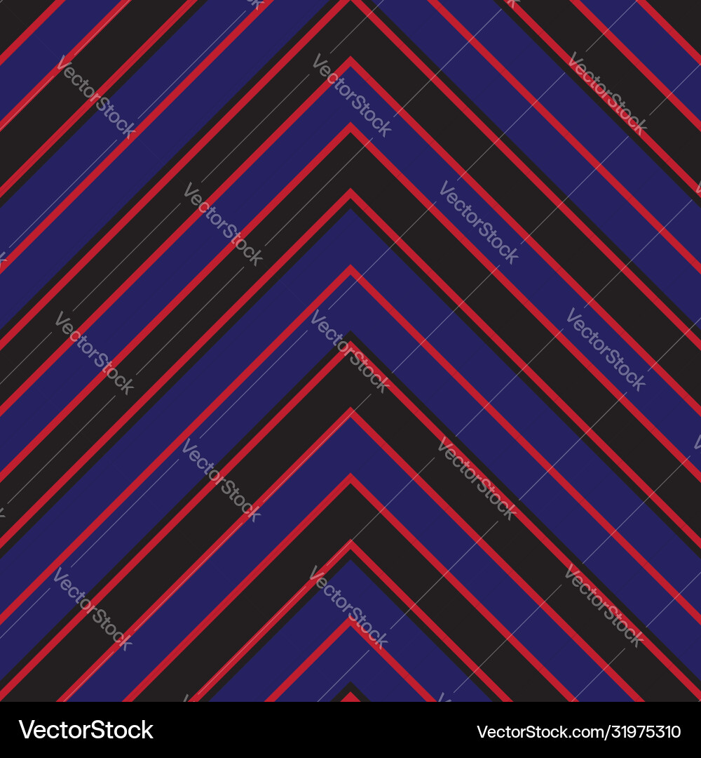 Red and blue chevron diagonal stripes seamless Vector Image