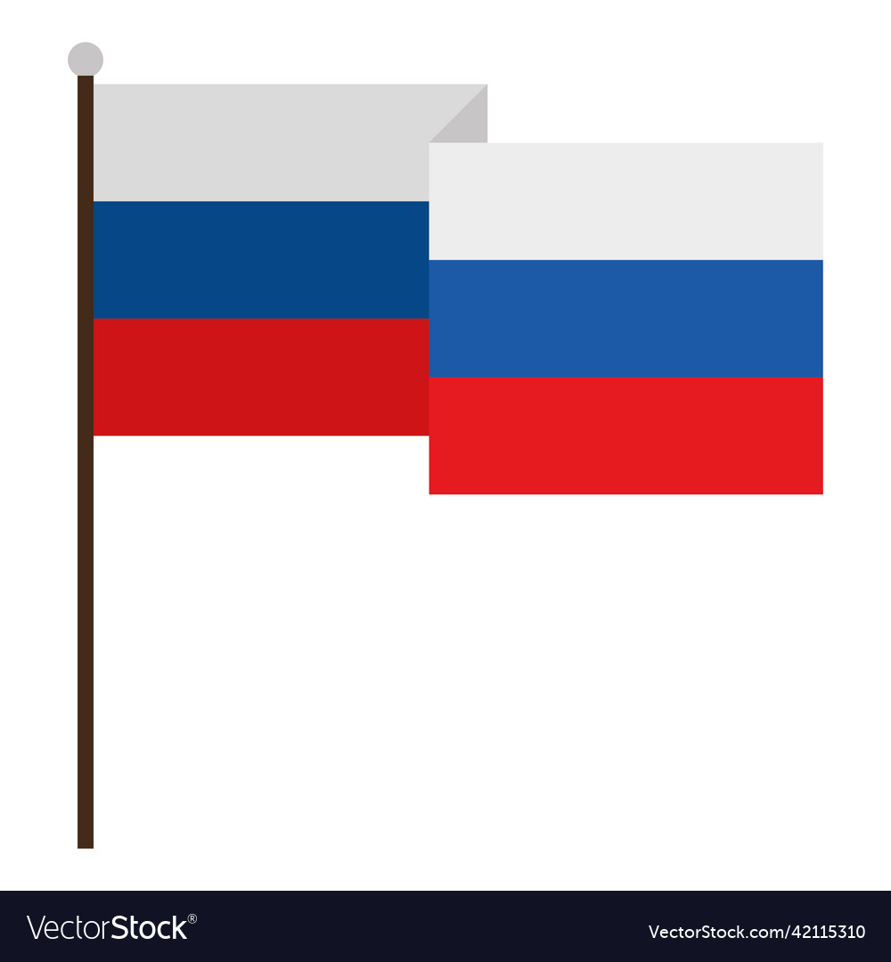 Russian flag waving Royalty Free Vector Image - VectorStock