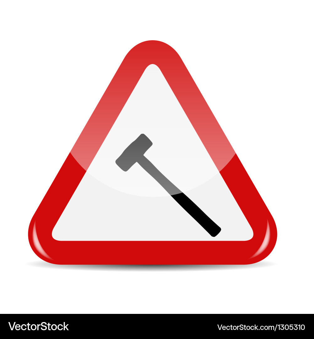 Traffic sign isolated on white background Vector Image