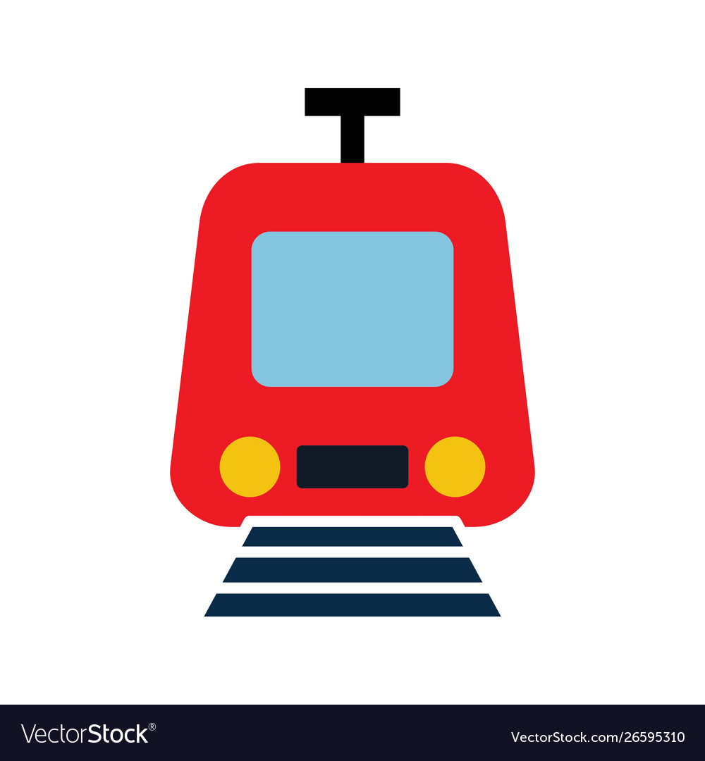 Train flat multi color Royalty Free Vector Image
