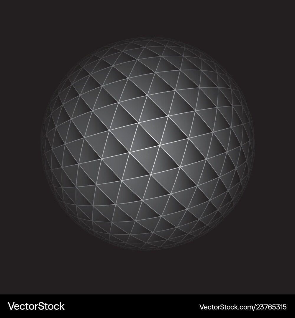 Abstract geometric sphere from triangular faces Vector Image