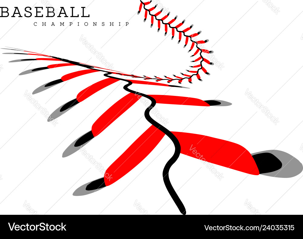 Baseball background lace from a baseball on a Vector Image