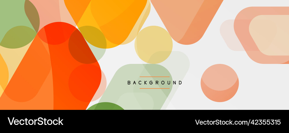 Color bubbles and rounded geometric shapes Vector Image