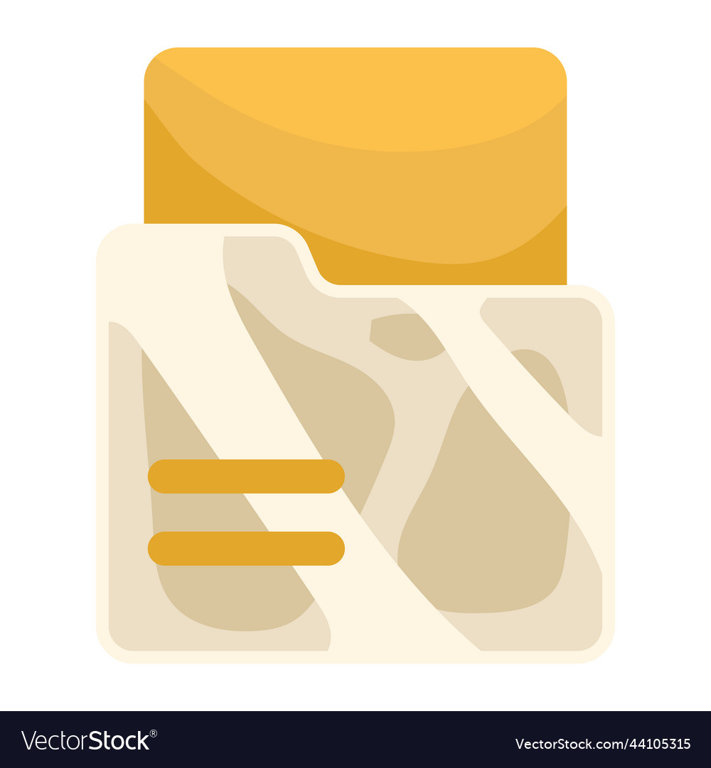 Documents folder glassmorphism style Royalty Free Vector