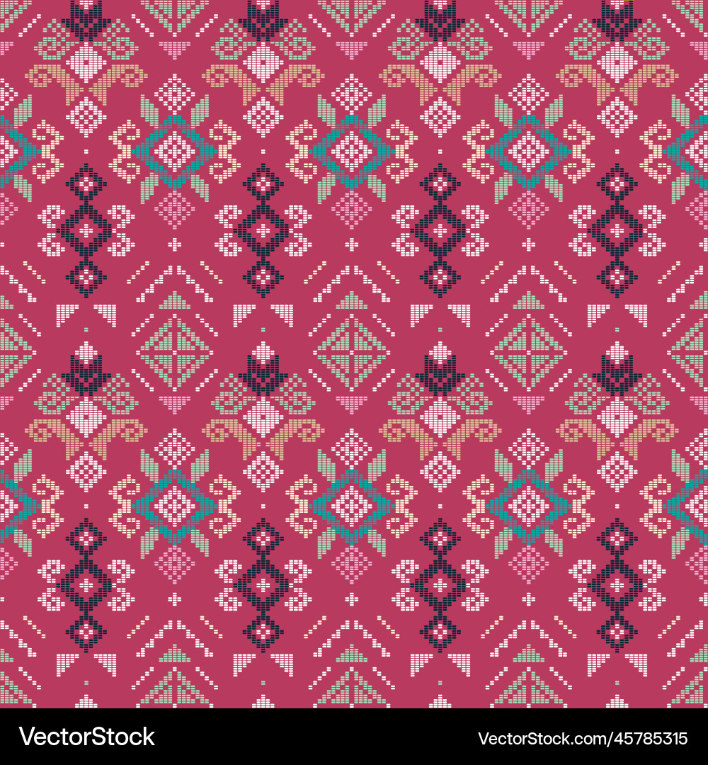 Filipino yakan weaving seamless pattern Royalty Free Vector