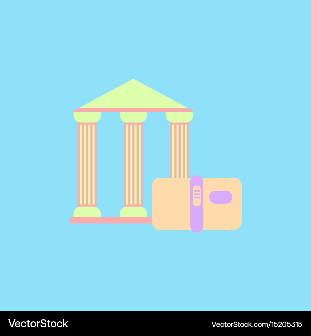 History book and architecture ancient building Vector Image