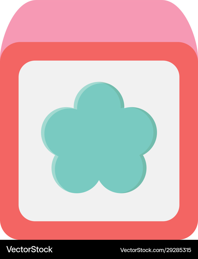 Kids toy cube block icon design Royalty Free Vector Image