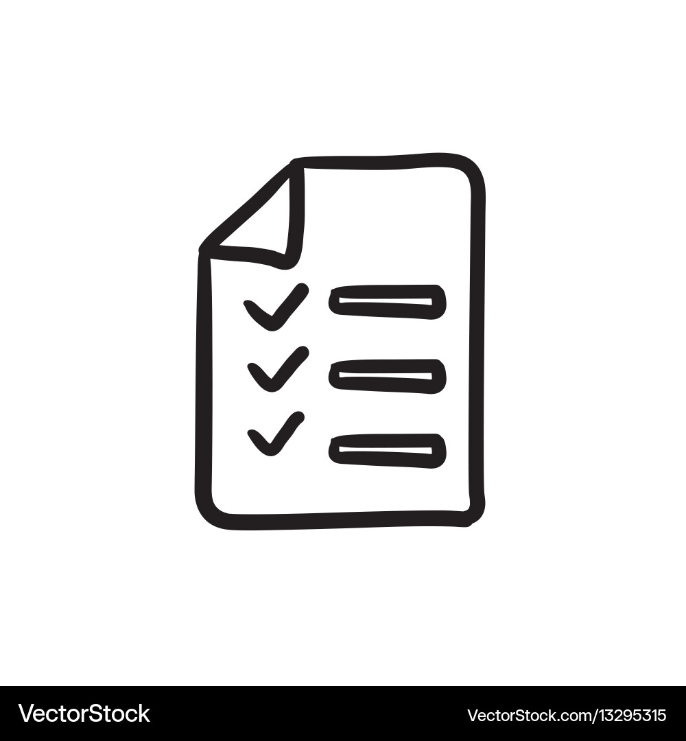 Shopping list sketch icon Royalty Free Vector Image