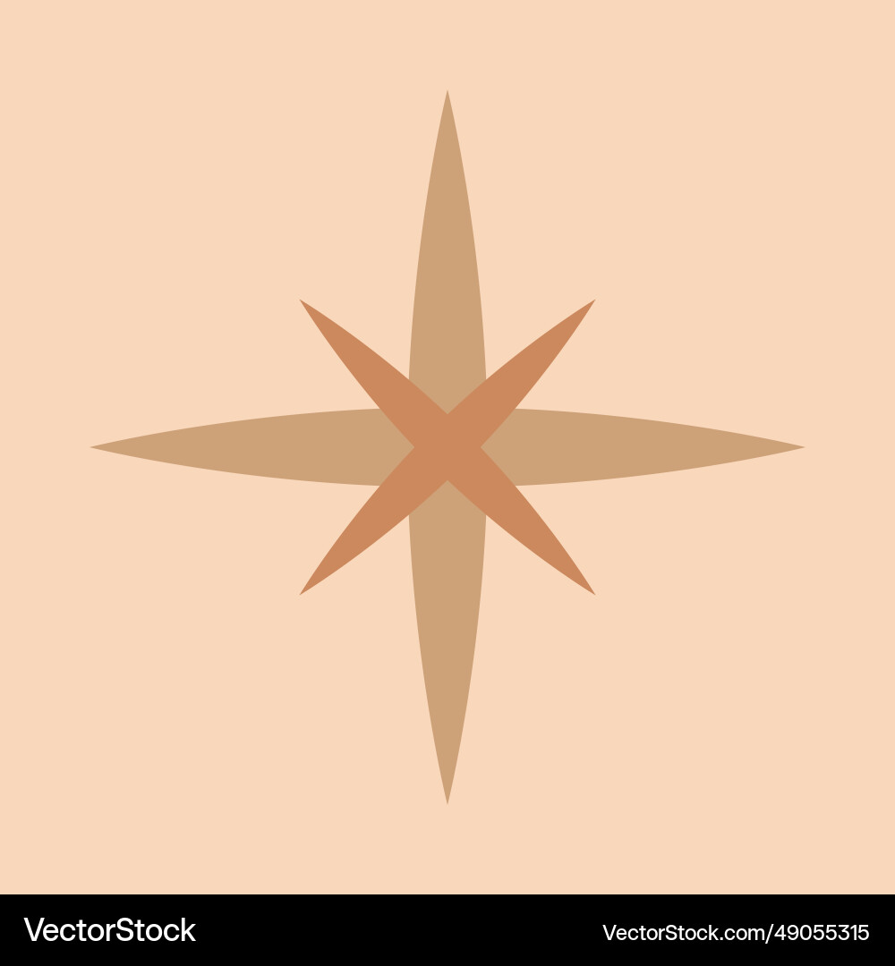 Stylized star abstract colorful minimalistic Vector Image