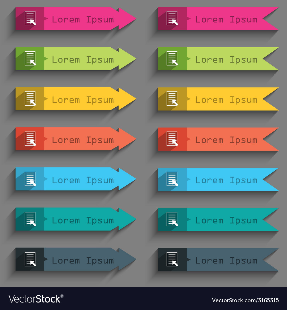 Text file sign icon file document symbol set Vector Image