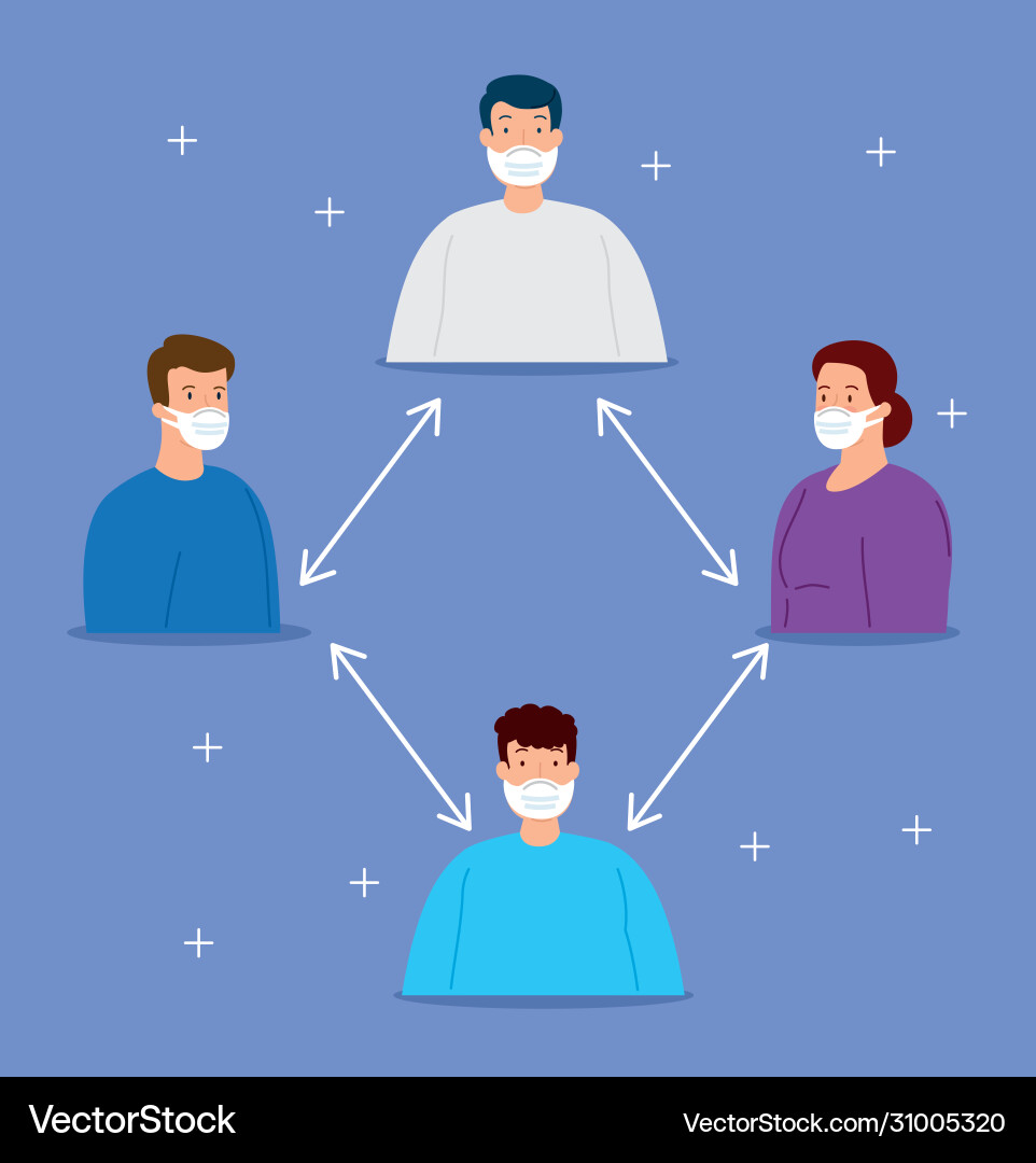Campaign social distancing for covid19 19 Vector Image