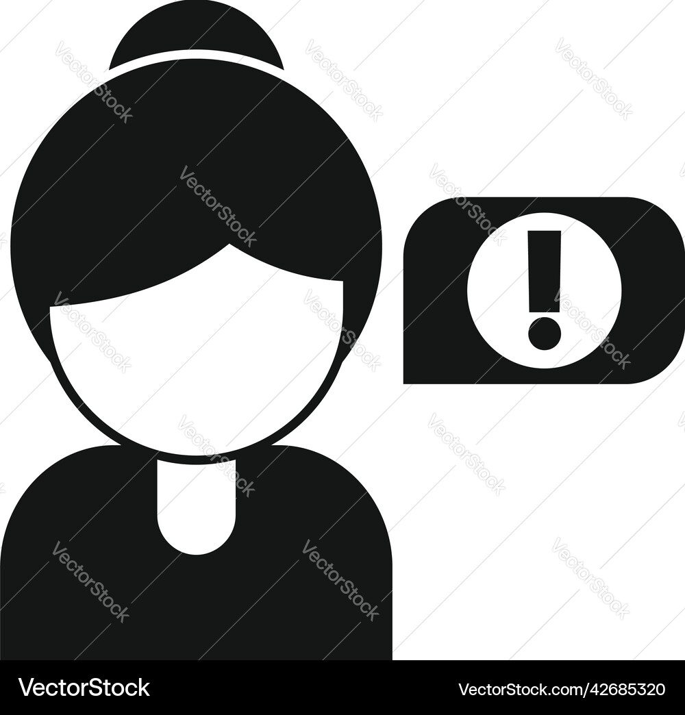 Chat woman icon simple creative business Vector Image