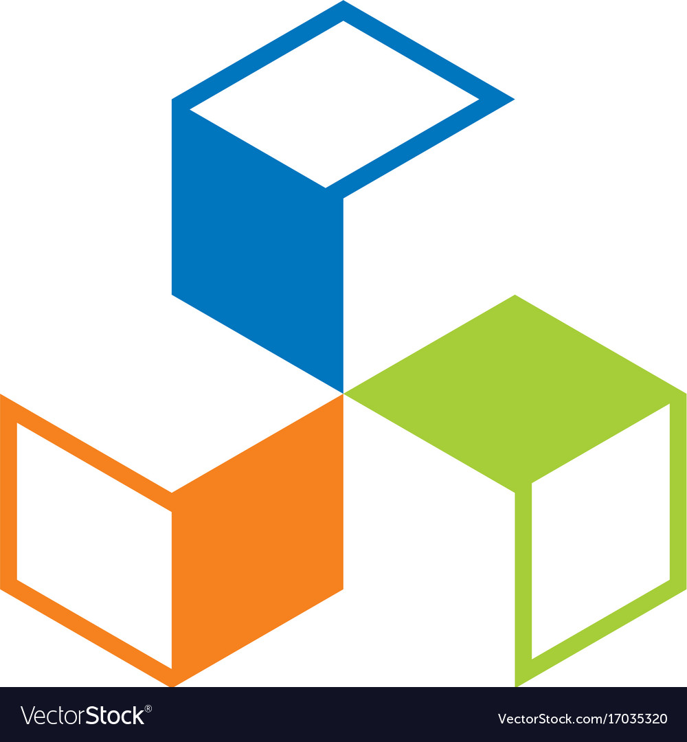 Circle shape geometry construction logo Royalty Free Vector