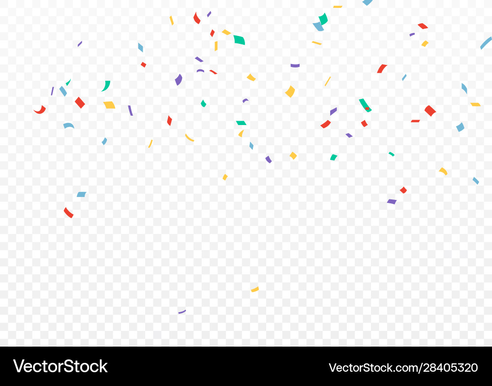 Colorful confetti celebrations design isolated Vector Image