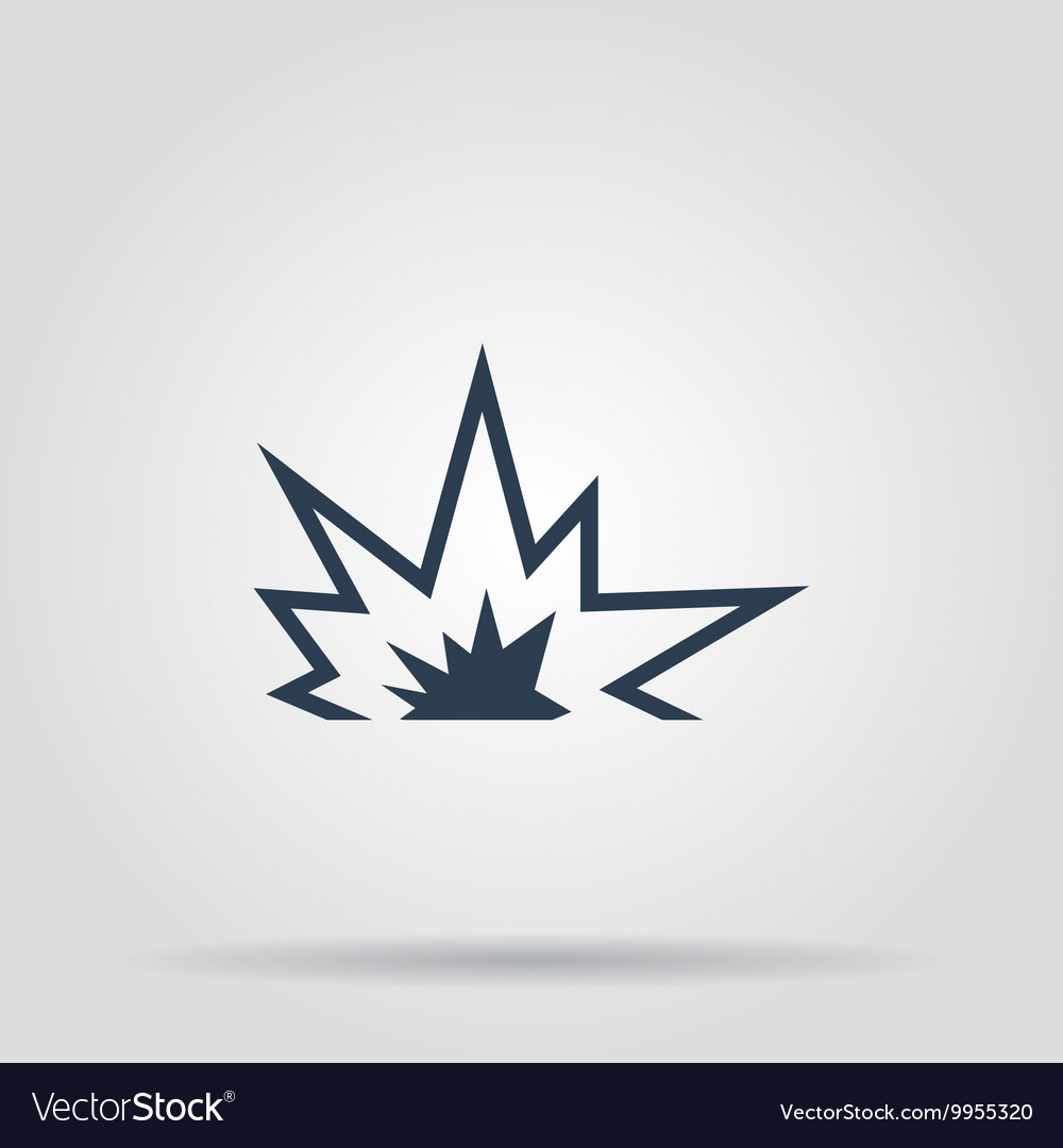 Explosion icon concept Royalty Free Vector Image