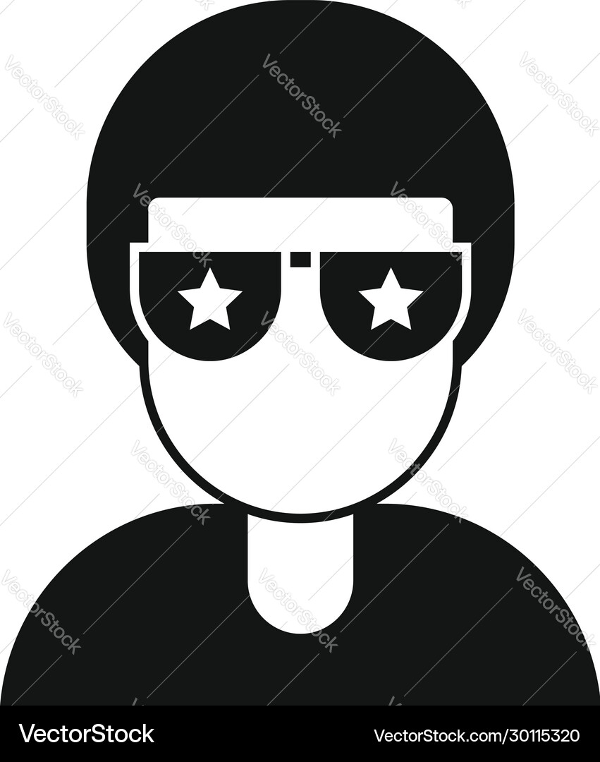 Famous person icon simple style Royalty Free Vector Image