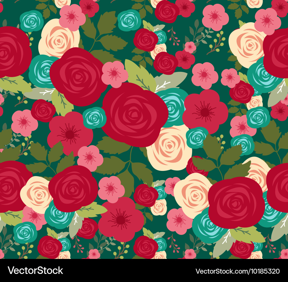 Flower of seamless background Royalty Free Vector Image