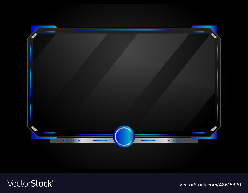 Game streaming interface element panel overlay Vector Image