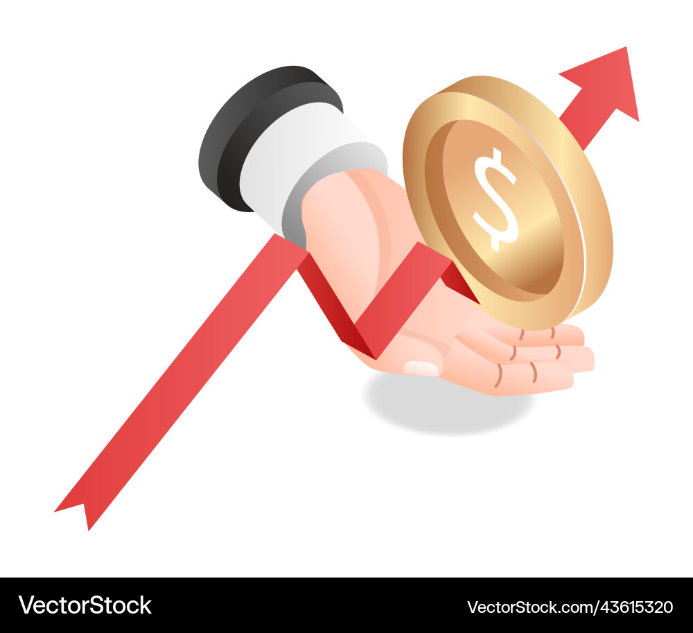 Hands get money from business Royalty Free Vector Image