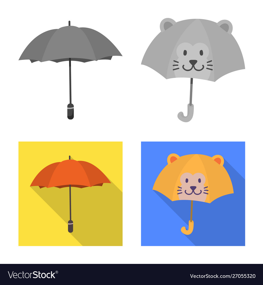 Isolated Object Protection And Closed Logo Set Vector Image