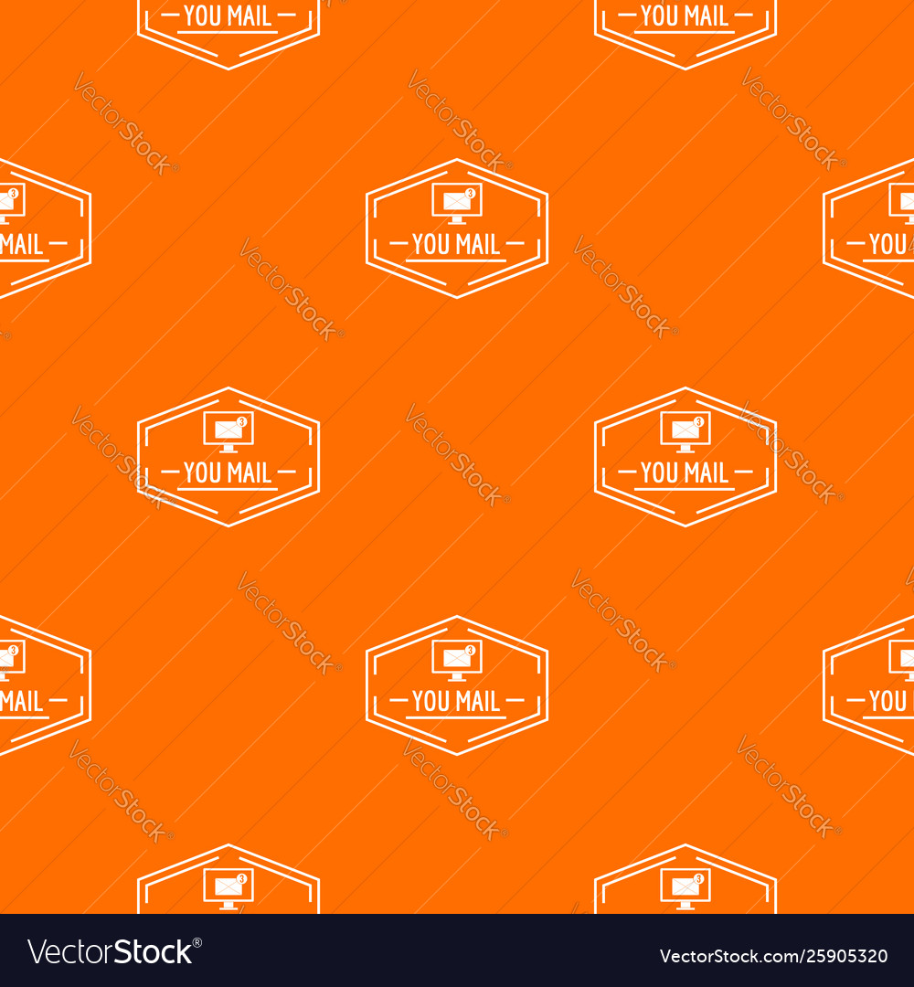 Mail pattern orange Royalty Free Vector Image - VectorStock