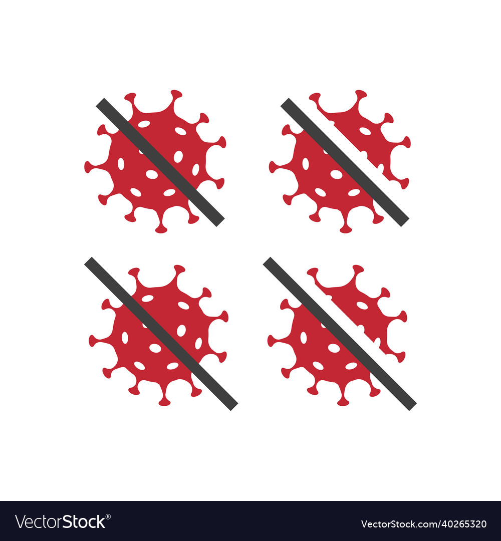 No covid19 prohibition sign Royalty Free Vector Image No covid19 prohibition sign Royalty Free Vector Image