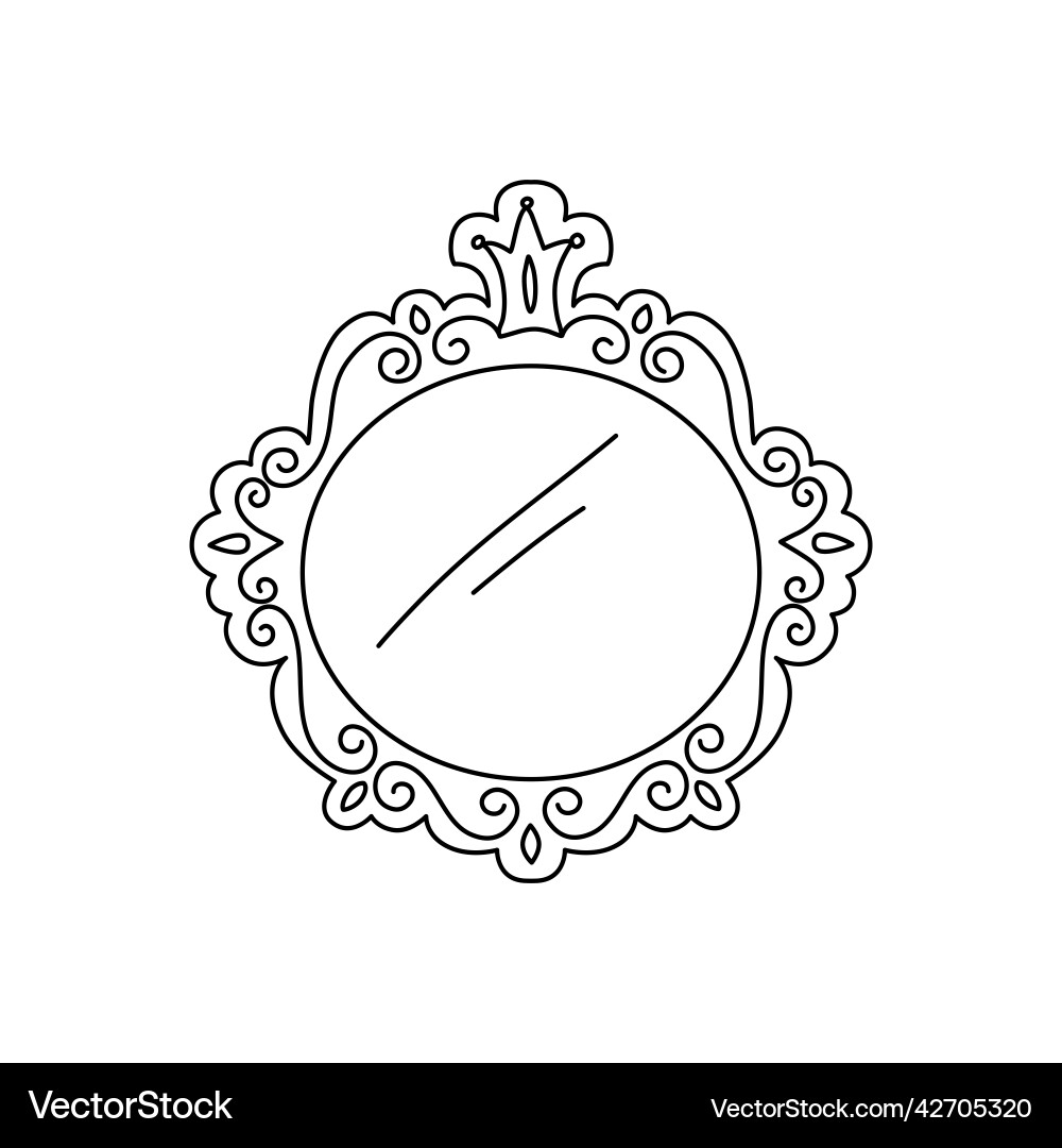 Princess frame royal mirror frame and majestic Vector Image