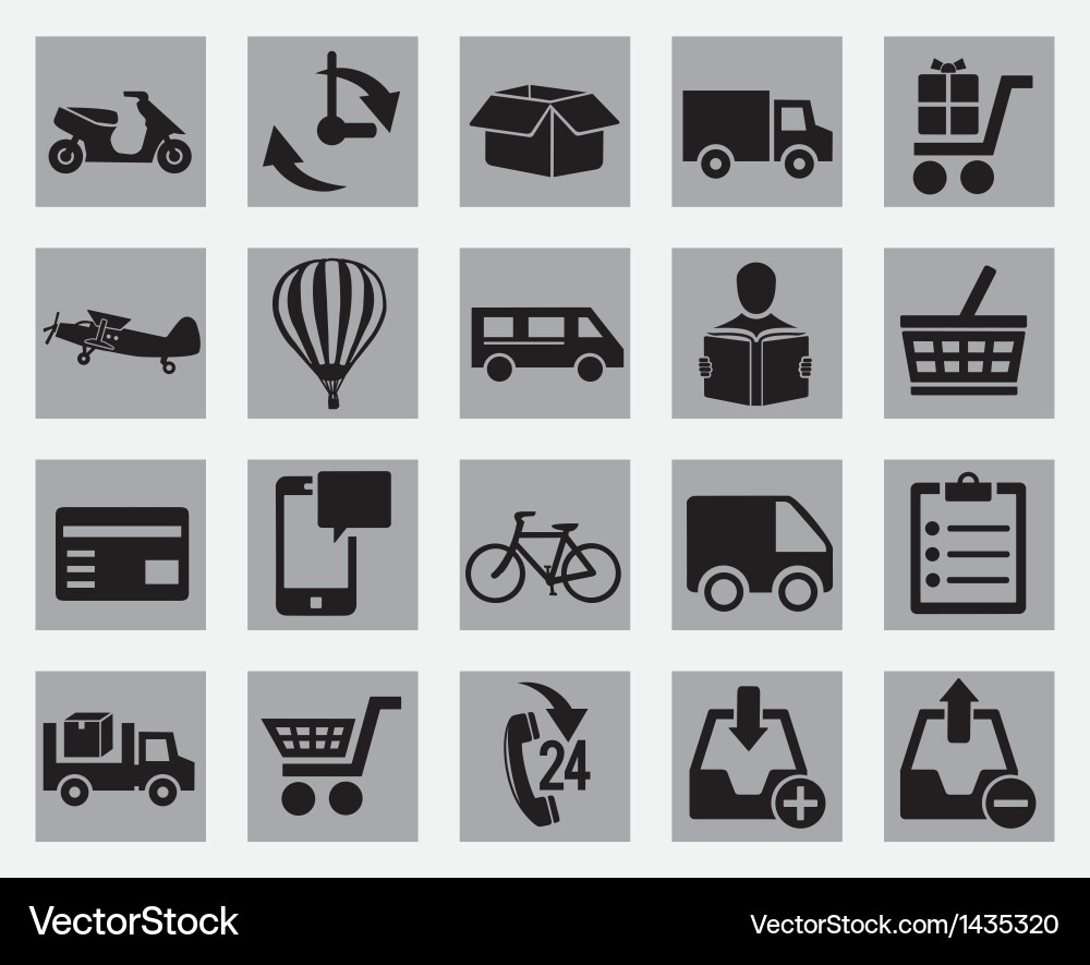 Set of different delivery icons Royalty Free Vector Image