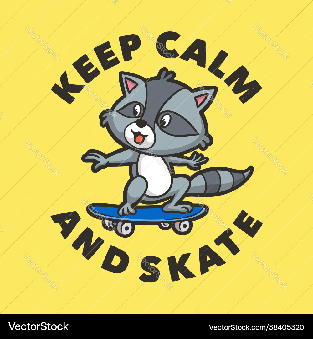 Vintage animal slogan typography keep calm Vector Image
